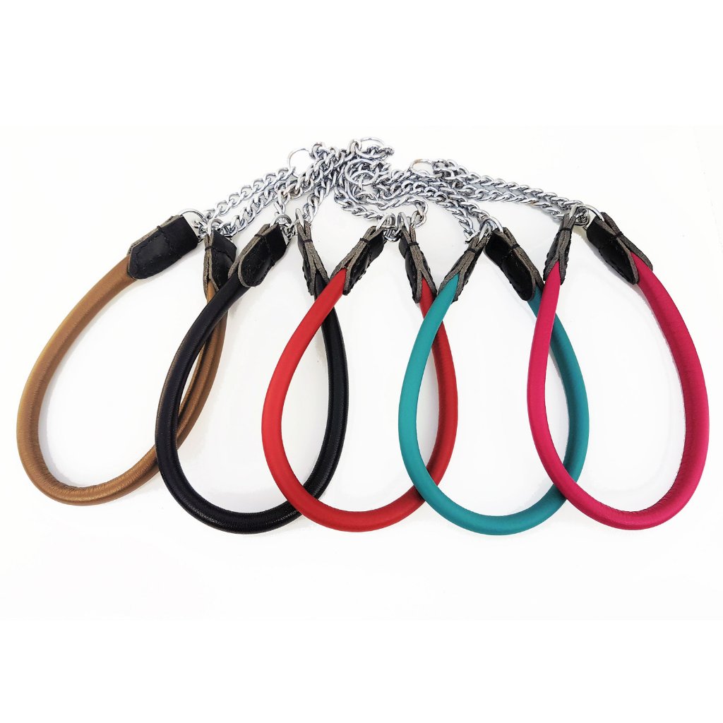 Rolled leather collars – WoofStar Shop